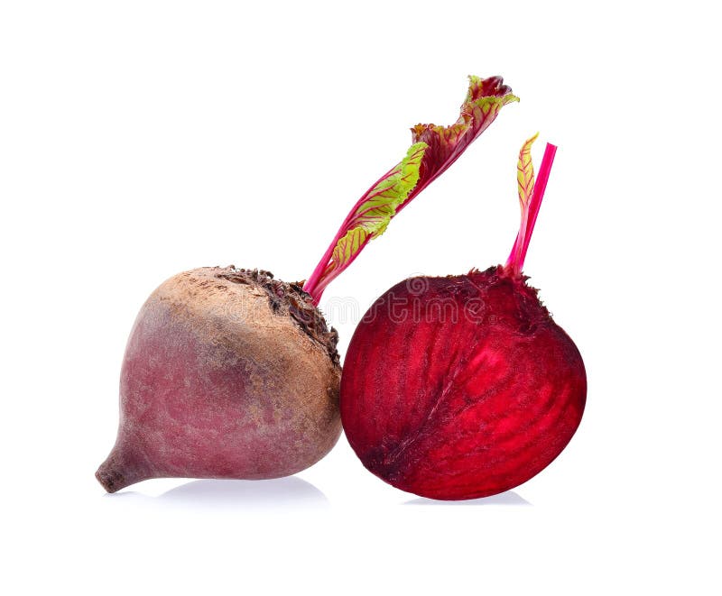 Beetroot Isolated on White Background Stock Photo - Image of leaf ...