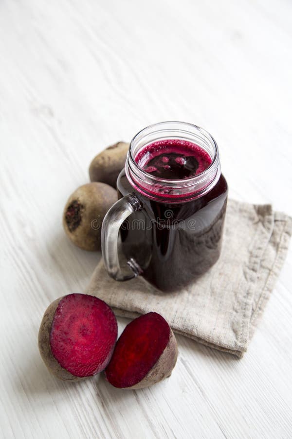 Beetroot Juice in Glass Jar, Side View. Stock Photo - Image of chopped ...