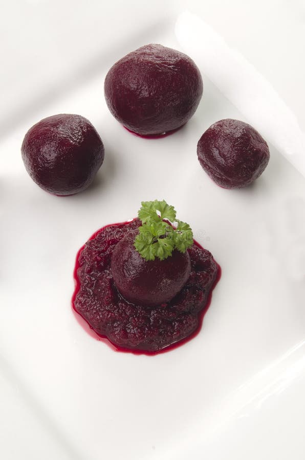 Beetroot and Mousse on a Plate Stock Photo - Image of beetroot ...
