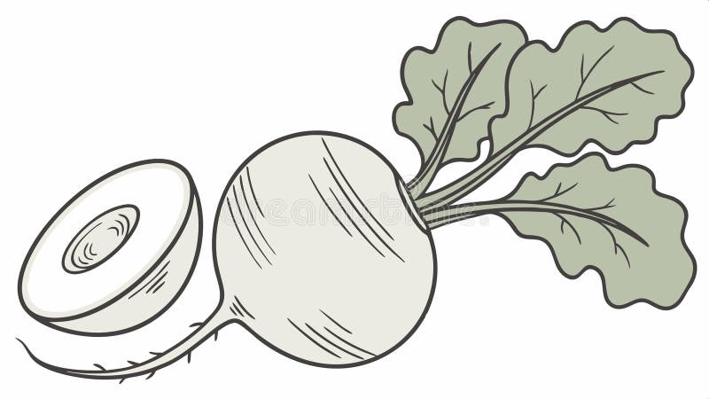 Beetroot Outline, Root Vegetable, Healthy Food Ingredient Art. Vector ...