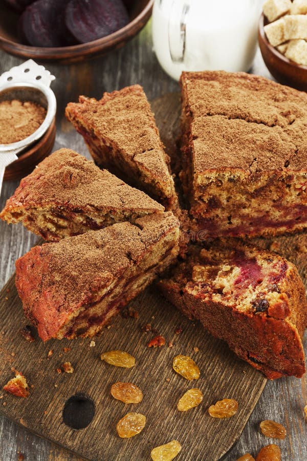 Beetroot pie with raisins stock image. Image of bake - 125172837