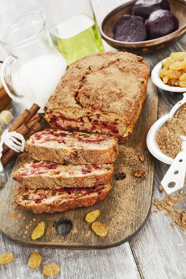 Beetroot pie with raisins stock image. Image of gastronomy - 114999237
