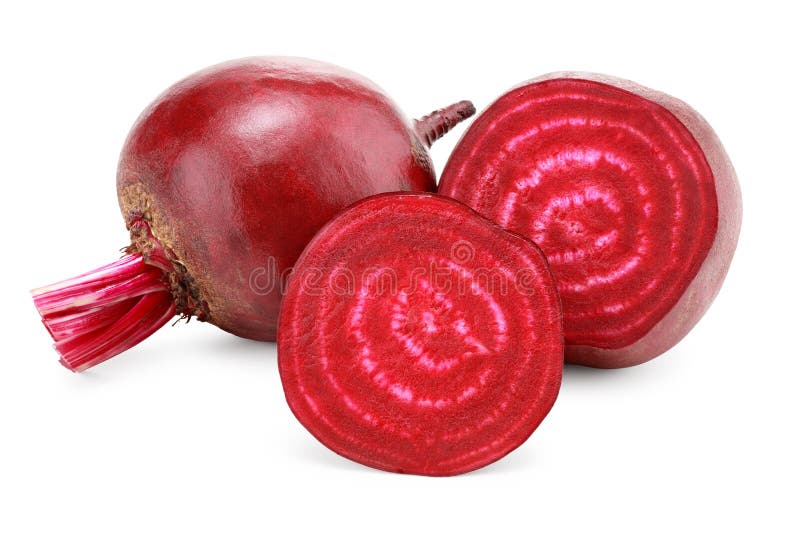 Beetroot with Pieces of Beetroot Isolated on White Background. Clipping ...