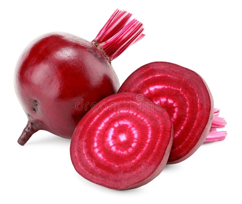 Beetroot with Pieces of Beetroot Isolated on White Background. Clipping ...