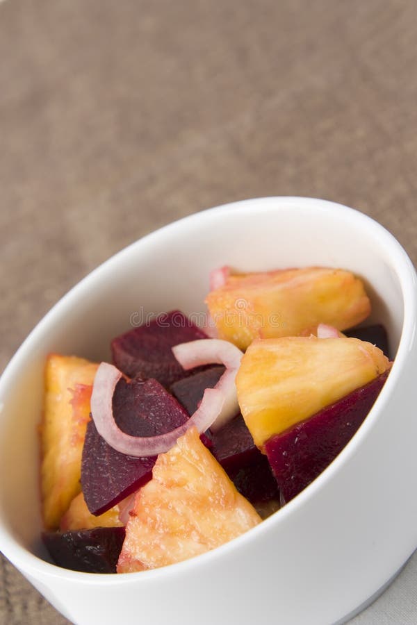 Beetroot Pineapple Salad stock photo. Image of vertical - 14323340