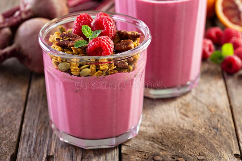 Beetroot and Raspberry Smoothie Stock Photo - Image of ingredient ...