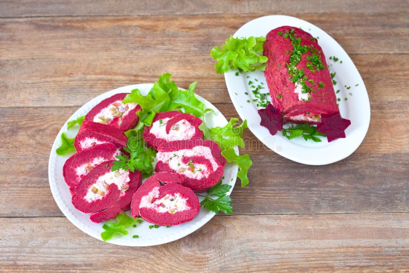 Beetroot roll stock photo. Image of pink, stuffed, filling - 187084760