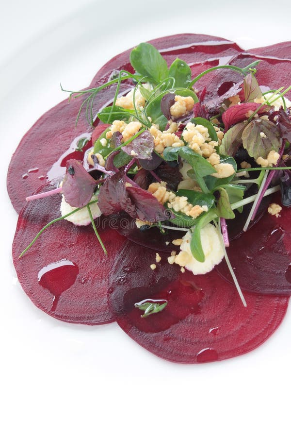 Beetroot Salad Plated Appetizer Starter Stock Image - Image of beetroot ...