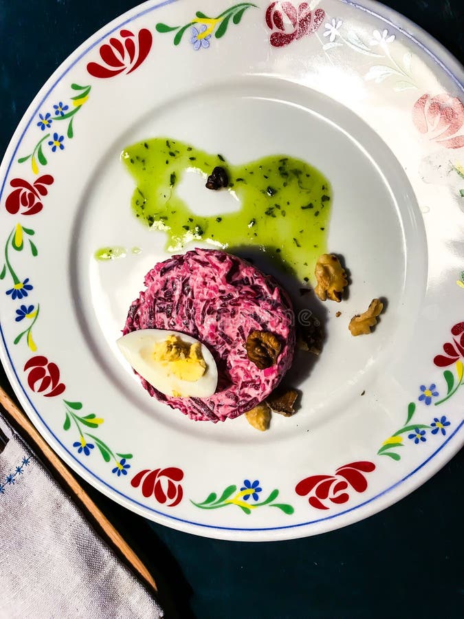 Beetroot Salad with Mayonnaise Stock Image - Image of meal, lunch ...