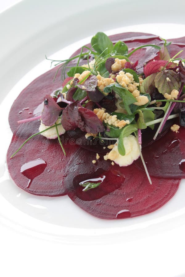 Beetroot Salad Plated Appetizer Starter Stock Photo - Image of salad ...