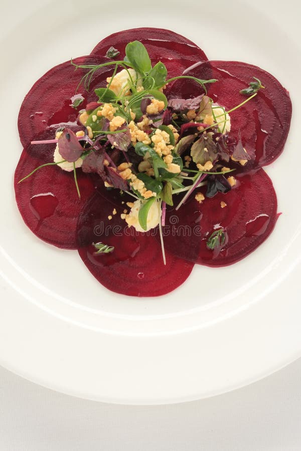 Beetroot Salad Plated Appetizer Starter Stock Image - Image of food ...