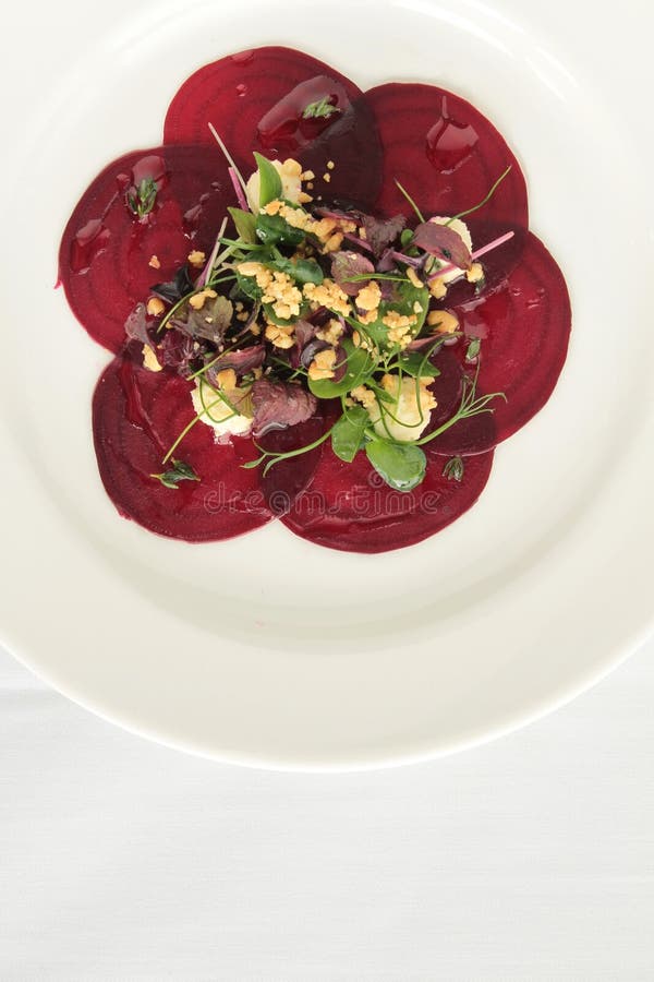 Beetroot Salad Plated Appetizer Starter Stock Photo - Image of dinner ...