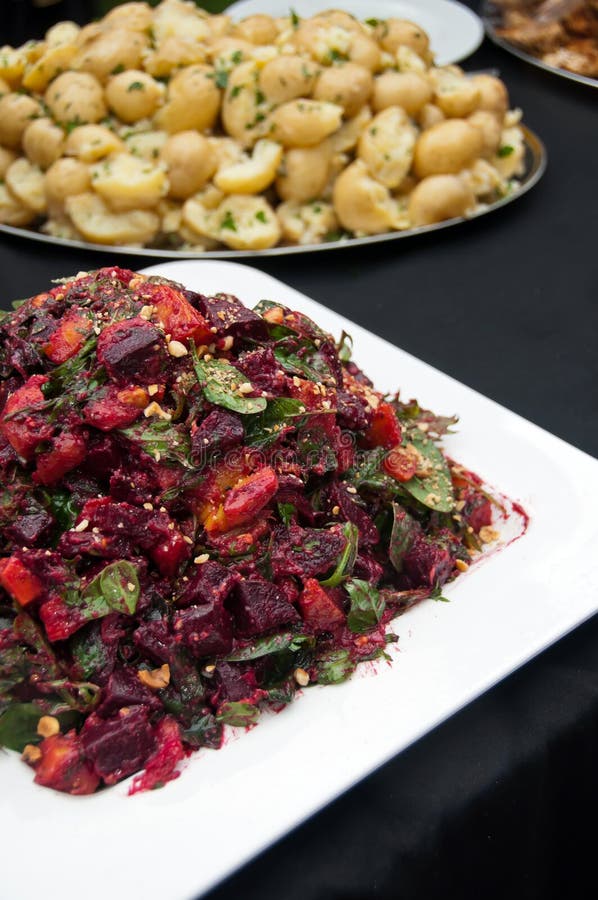 Beetroot Salad and Potatoes Stock Photo - Image of tasty, fresh: 23371766