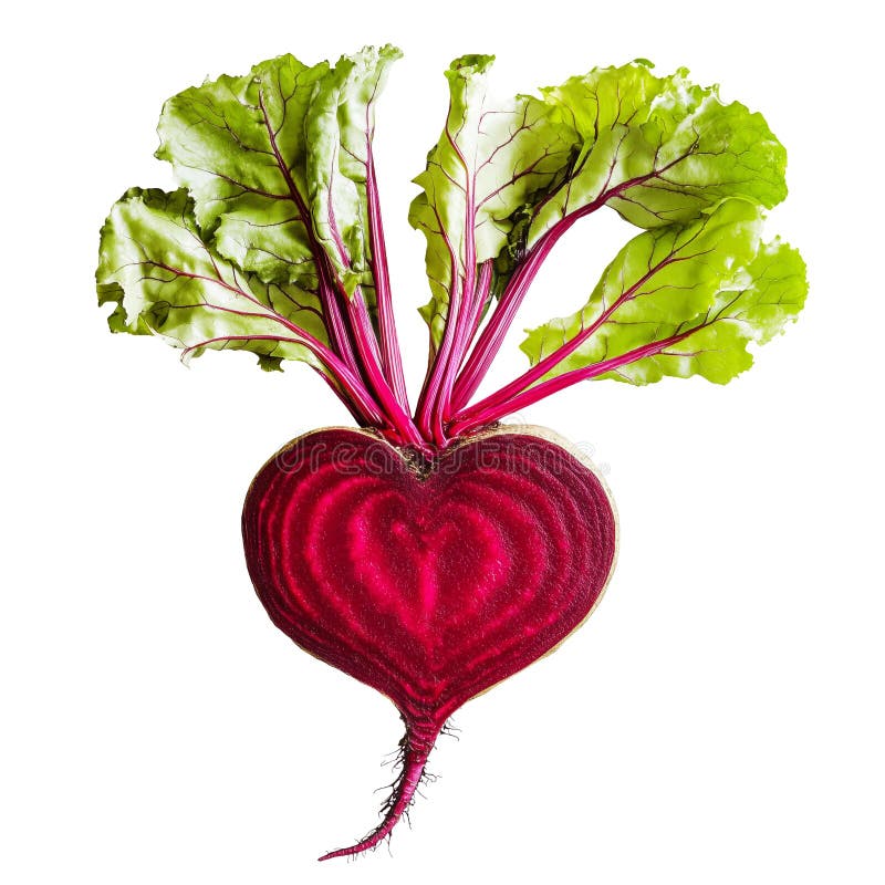 Beetroot in the Shape of Heart Isolated Stock Illustration ...