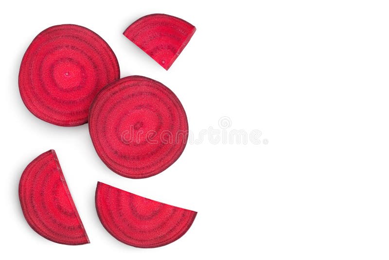 Beetroot Slices Isolated on White Background with Clipping Path and ...
