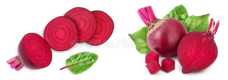 Beetroot Slices Isolated on White Background with Full Depth of Field ...