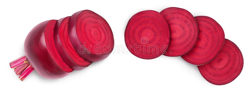 Beetroot Slices Isolated on White Background with Full Depth of Field ...