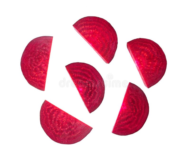 Beetroot Slices Isolated on White Background Stock Image - Image of ...