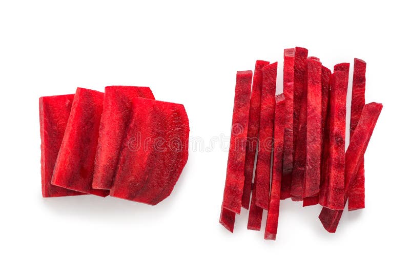 Beetroot Slices and Sticks on White Background Stock Photo - Image of ...