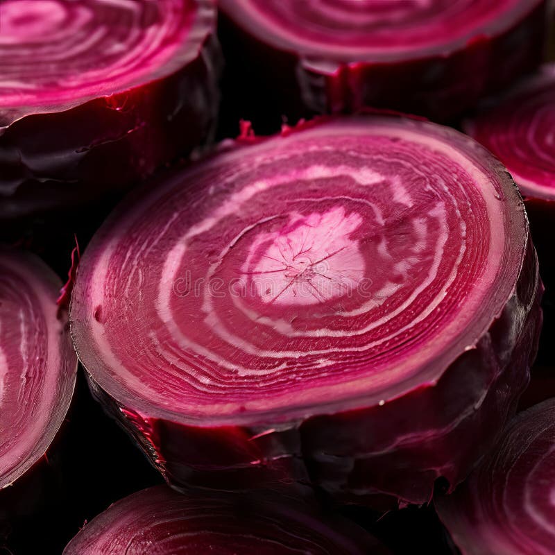 Beetroot Slices on Transparent Background in a Close Up Perspc Stock ...