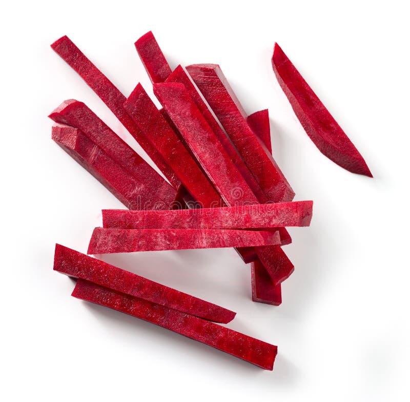 Beetroot Sticks on White Background Stock Image - Image of diet, pieces ...