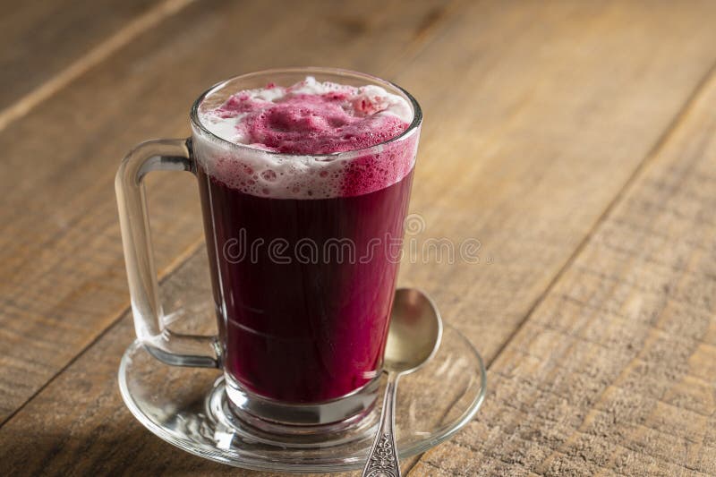 Beetroot Vanilla Latte from Fresh Beetroot Juice Blended with Vanilla ...