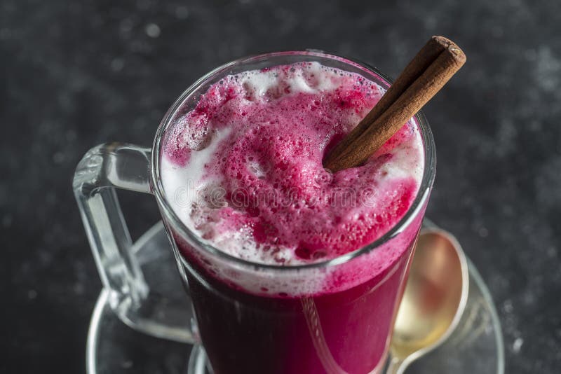 Beetroot Vanilla Latte from Fresh Beetroot Juice Blended with Vanilla ...