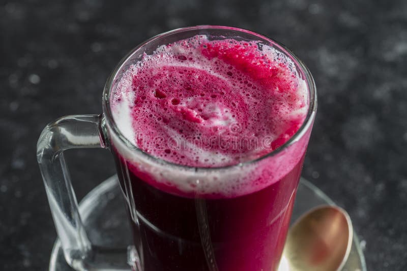 Beetroot Vanilla Latte from Fresh Beetroot Juice Blended with Vanilla ...
