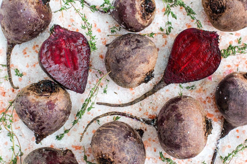 Beetroot Vegetables on the Sea Salt Bed Stock Photo - Image of beetroot ...