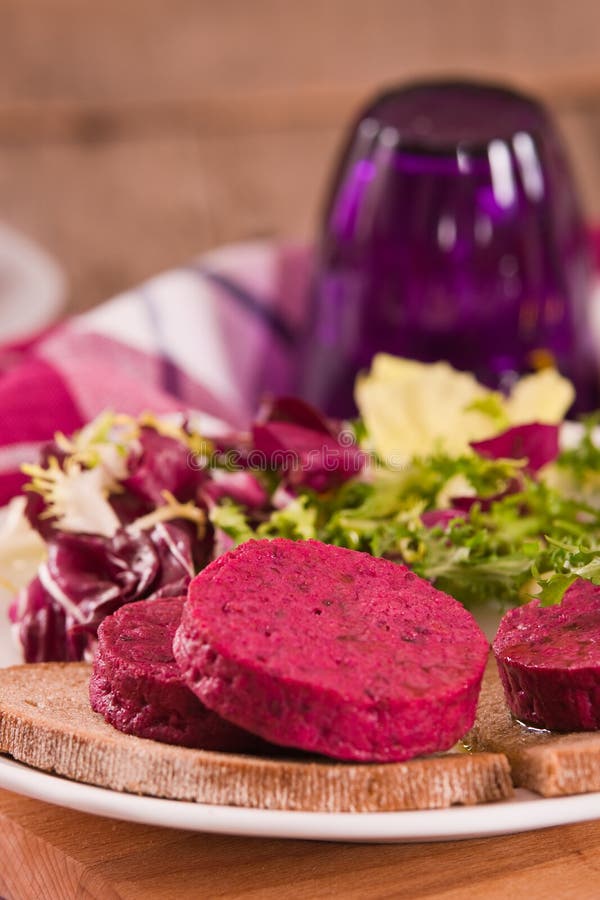 Beetroot veggie burger. stock photo. Image of meatball - 242074432