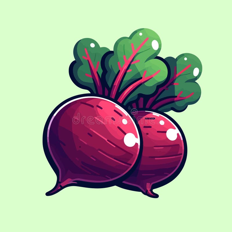 Beets Cartoon Style Flat Vector Illustration Stock Vector ...
