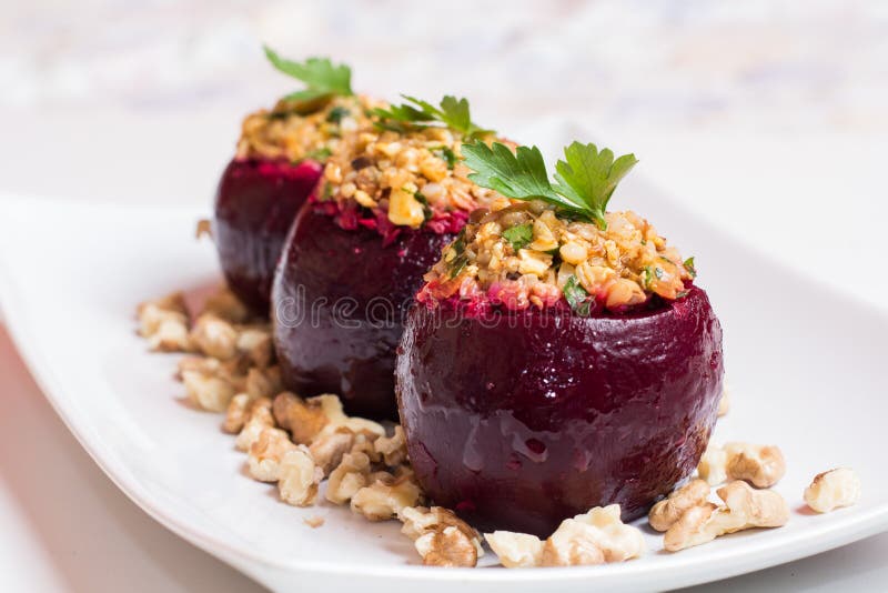 Beets stuffed with rice stock photo. Image of stuffed - 64258900