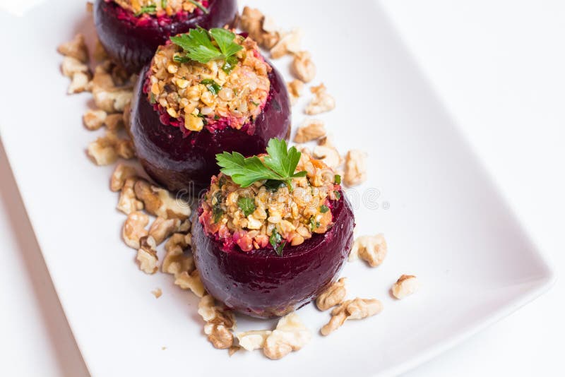 Beets stuffed with rice stock image. Image of beets, vegetarian - 64258903