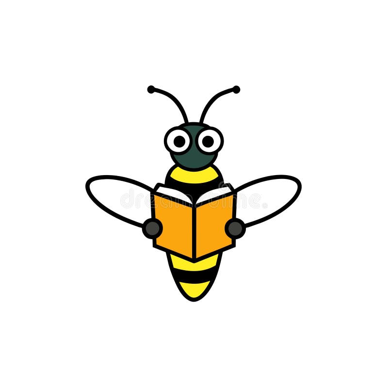 Beewolf Wasp Bee Reading Icon Vector Illustration Stock Vector ...