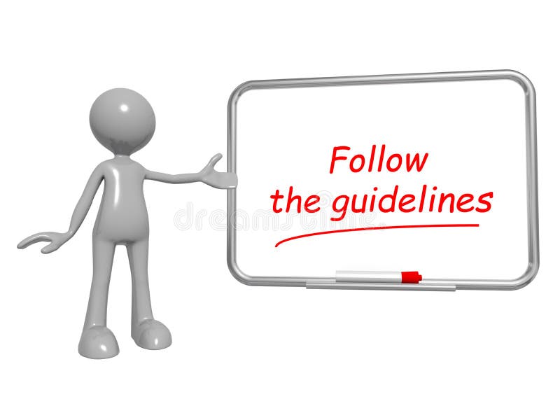 Befolgen Sie Die Richtlinien an Bord Stock Abbildung - Illustration von ...