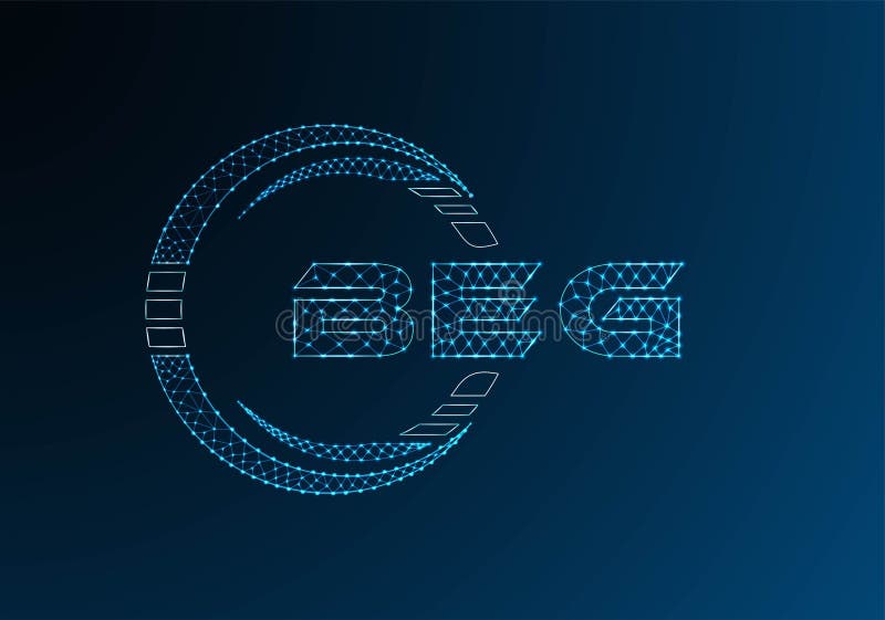 BEG Low Poly Letter Logo Vector Design. BEG Stock Vector - Illustration ...