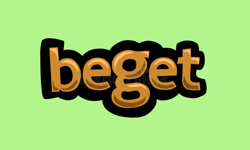 Beget Writing Vector Design on a Green Background Stock Vector ... Beget Writing Vector Design on a Green Background Stock Vector ...
