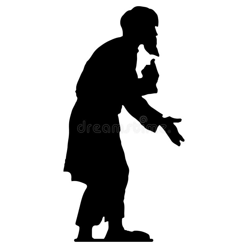Beggar Silhouette Stock Illustrations – 387 Beggar Silhouette Stock ...
