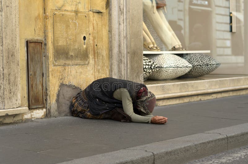 Begging hands editorial stock image. Image of woman, street - 63135104