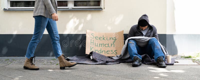 Begging Poor Man stock image. Image of homeless, social - 221539843