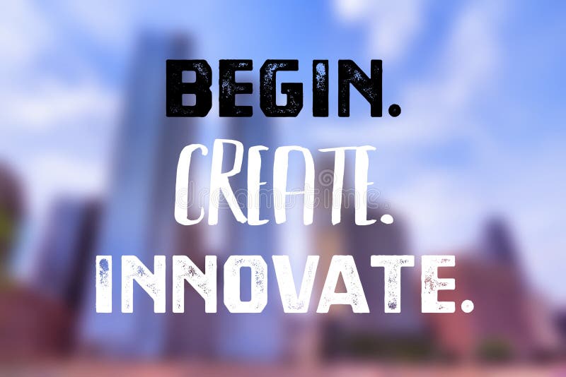 Begin create innovate stock illustration. Illustration of inspiration ...