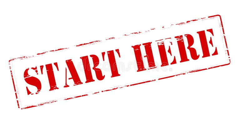 Begin hier stock afbeelding. Image of hierin, begrip - 104338067