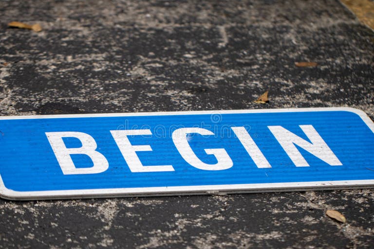 Begin Road Sign stock image. Image of guidance, industrial - 317969551