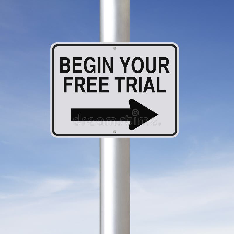 Free trial stock photo. Image of client, sign, market - 35655206