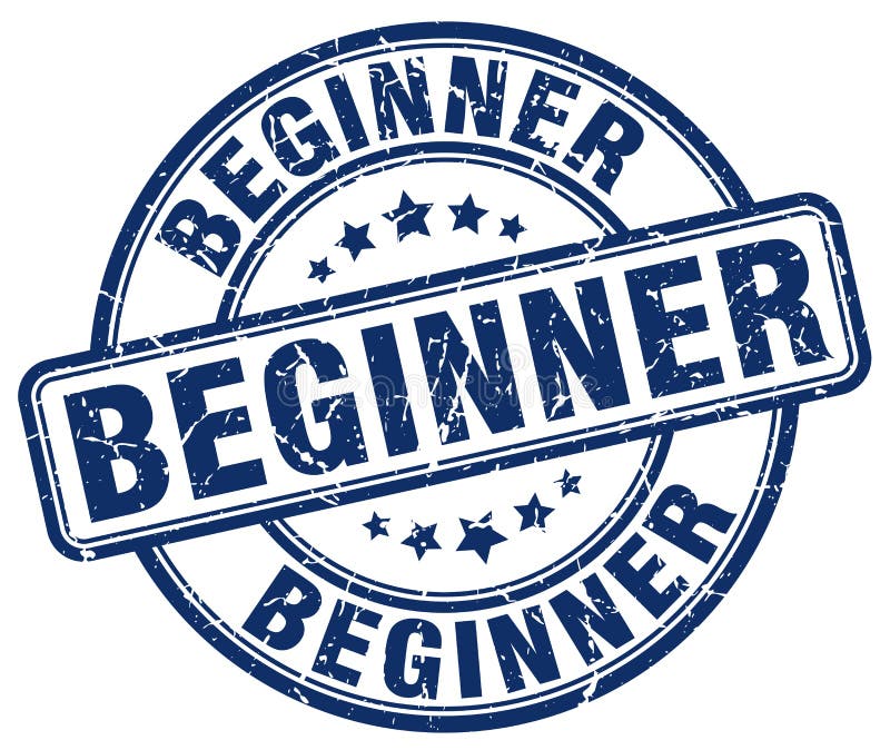 Beginner Blue Square Isolated Button Stock Vector - Illustration of ...