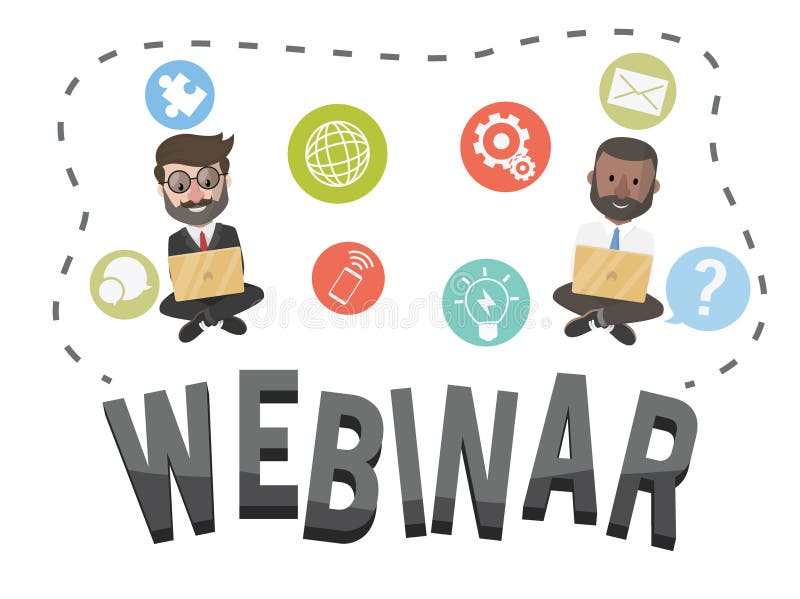 Business Webinar for Beginner Color Illustration Stock Vector ...