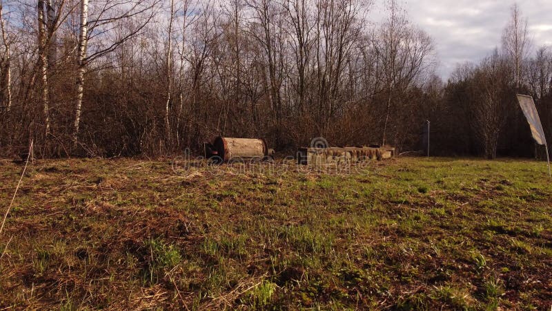 FPV Drone Pilot Training Course in Russia with Gate Obstacles Stock ...