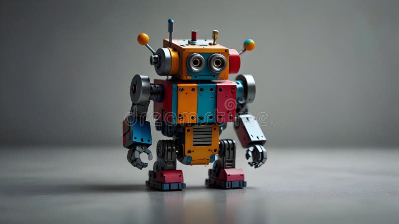 Beginner-Friendly Coding Robot Stock Illustration - Illustration of ...