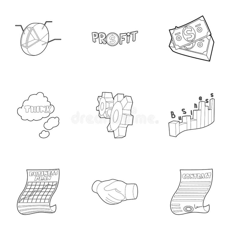 Beginner Icons Set, Outline Style Stock Vector - Illustration of group ...