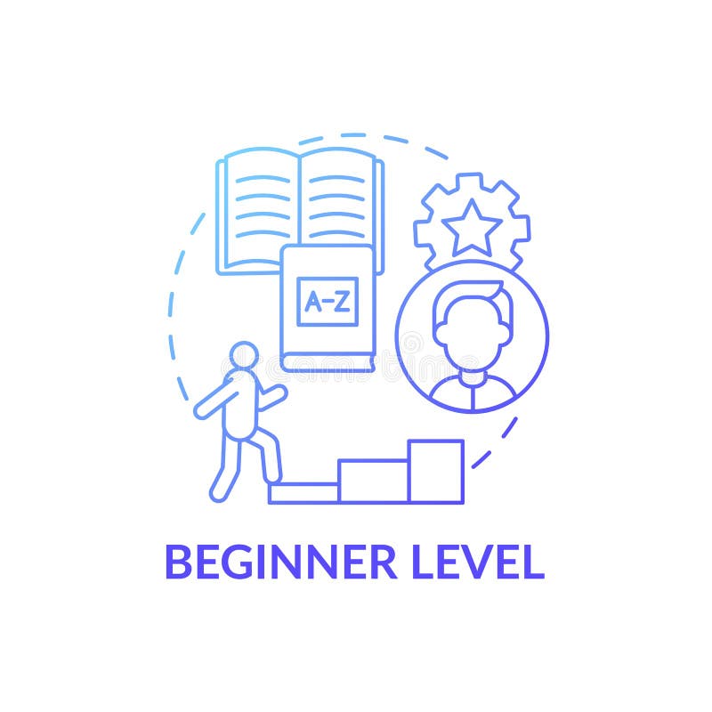 Beginner Level Concept Icon Stock Vector - Illustration of student ...